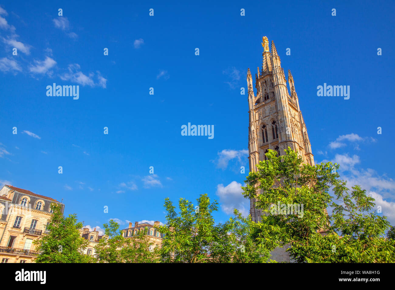 view of Pey Berland Tower in Bordeaux , France Stock Photo - Alamy