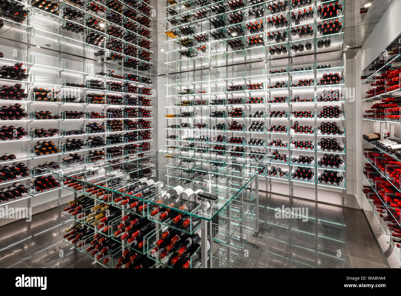 Modern wine cellar Stock Photo - Alamy