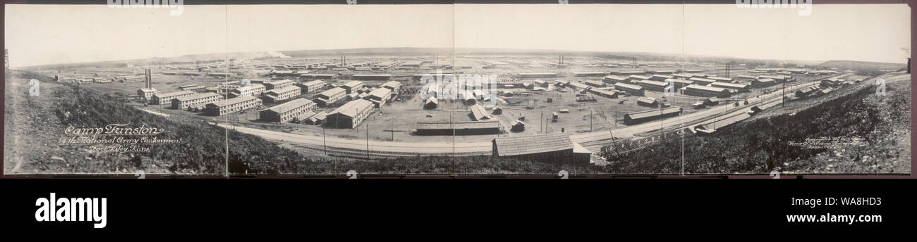 Camp Funston, 14th National Army Cantonment, Fort Riley, Kans Stock ...