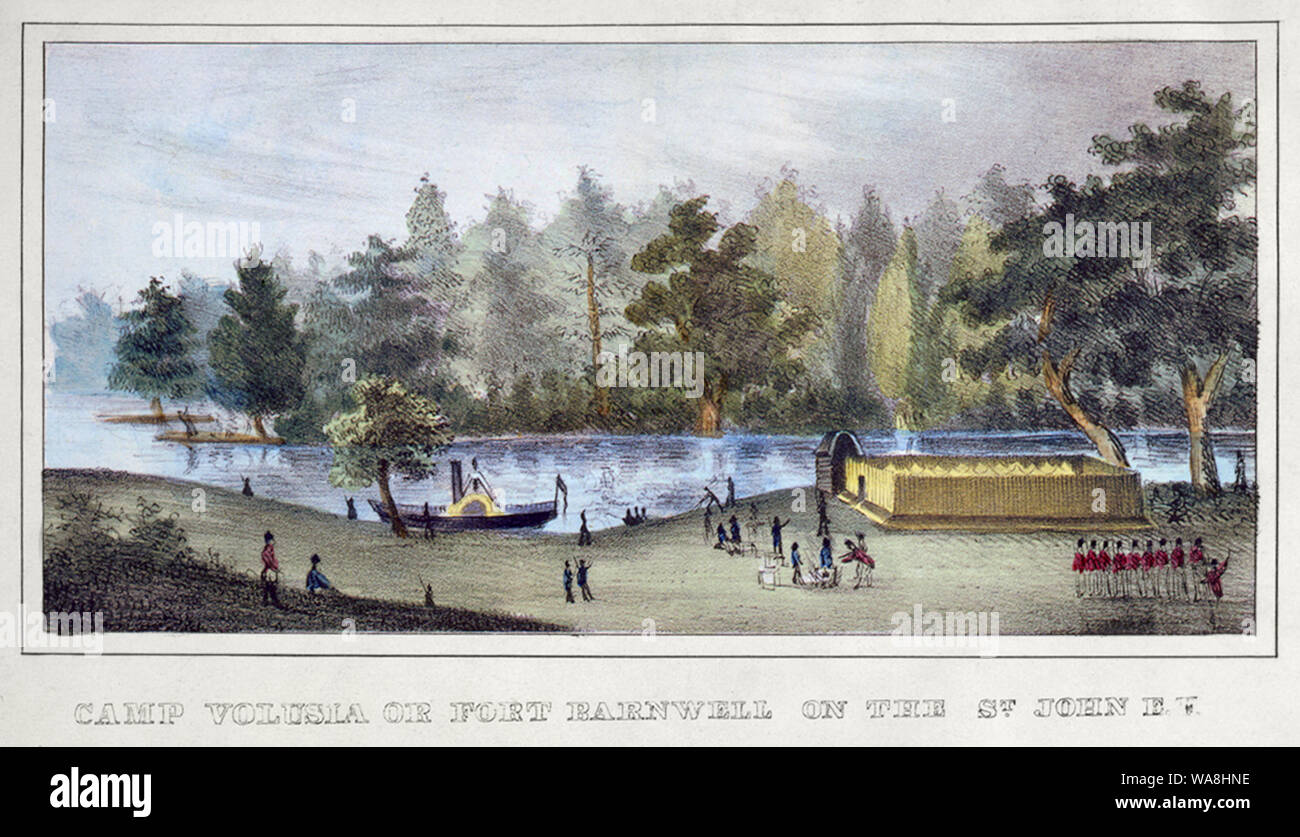 Camp Volusia or Fort Barnwell on the St John EF 1837 (digitally ...