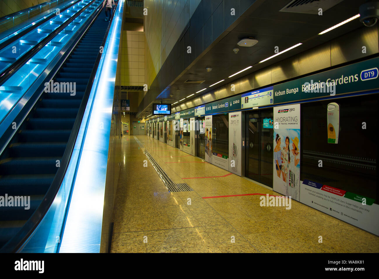 SINGAPORE CITY, SINGAPORE - April 11, 2019: Botanic Gardens metro ...