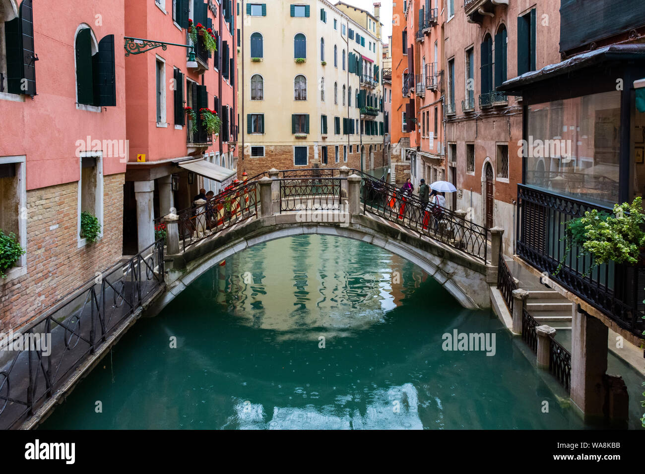The Ponte del Pignoli bridge over the Rio dei Bareteri canal, from the ...