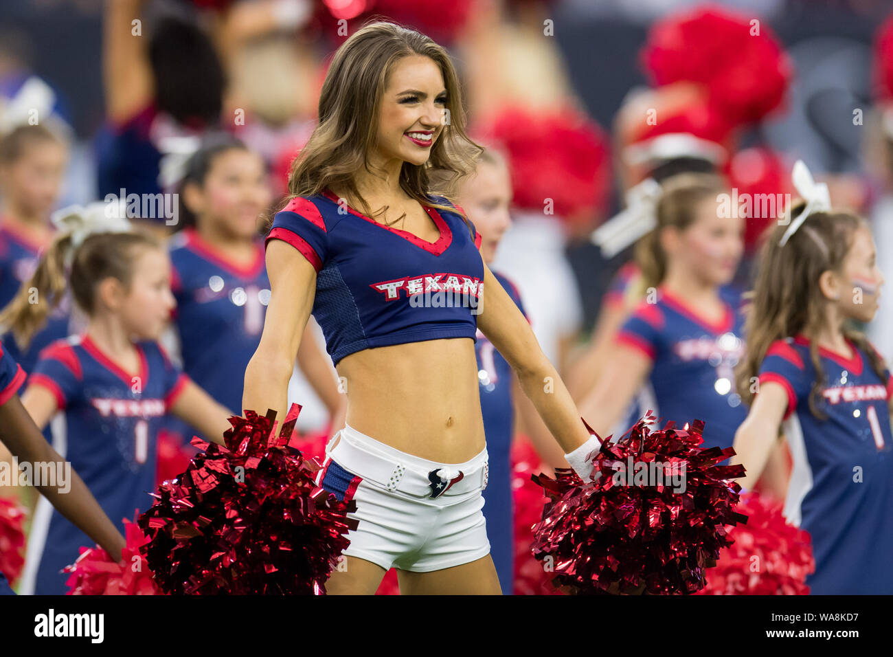 August 17, 2019: The Houston Texans Cheerleaders perform prior to an ...