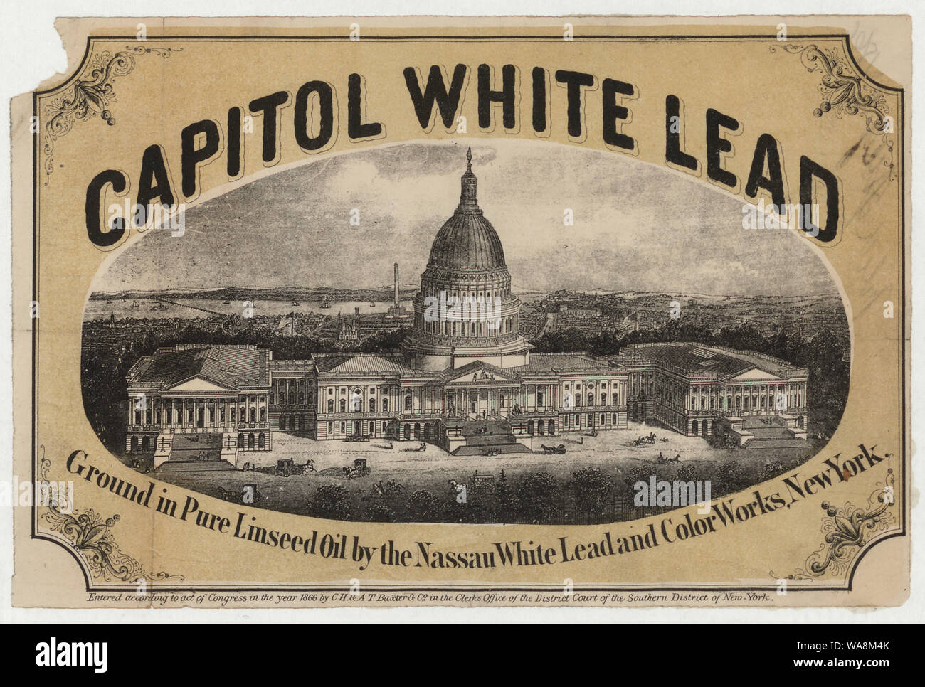 Capitol white lead - Ground in pure linseed oil by the Nassau White ...