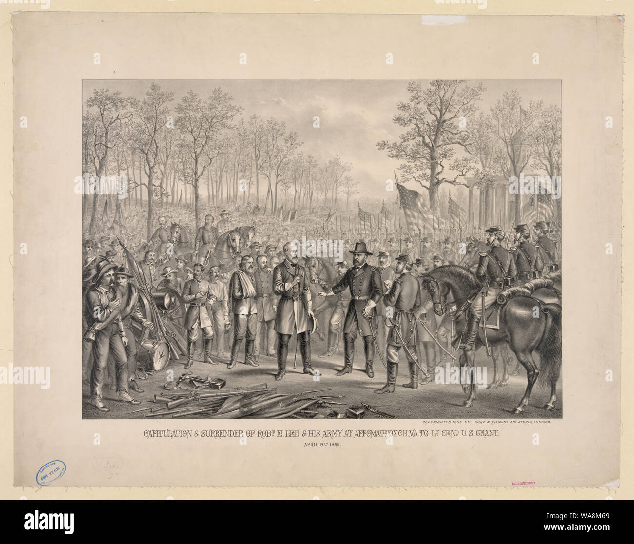 Capitulation & surrender of Robt. E. Lee & his army at Appomattox Chi ...