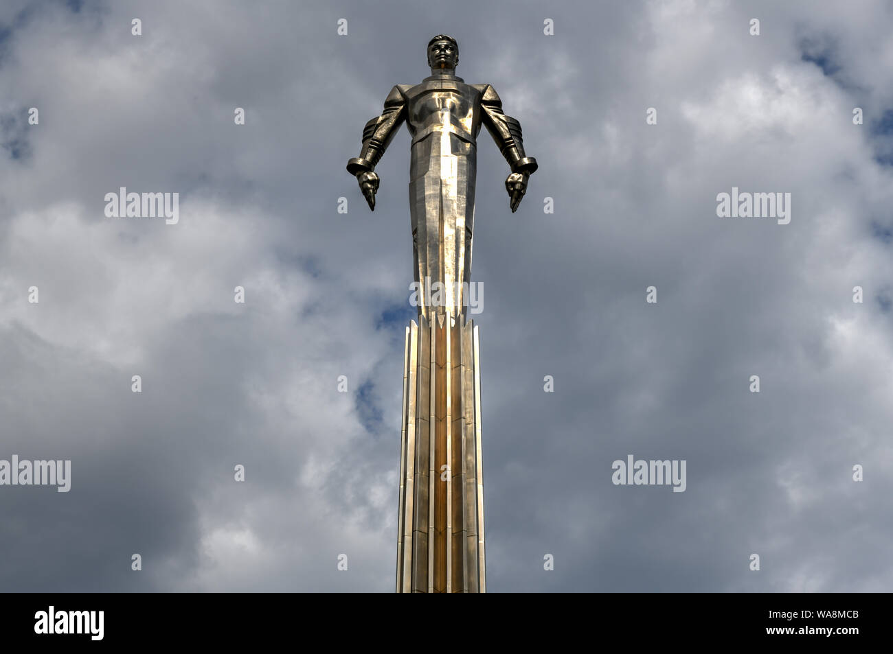 Yuri Gagarin monument on Gagarin Square in Moscow Russia Stock Photo ...