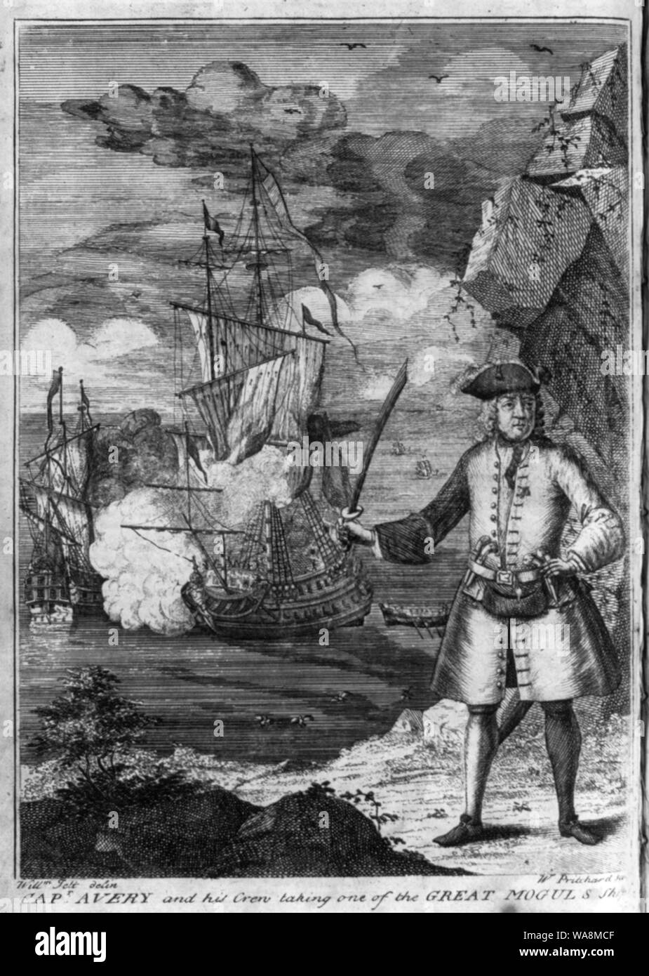 Capt. Avery and his crew taking one of the Great Mogul's ships Stock ...