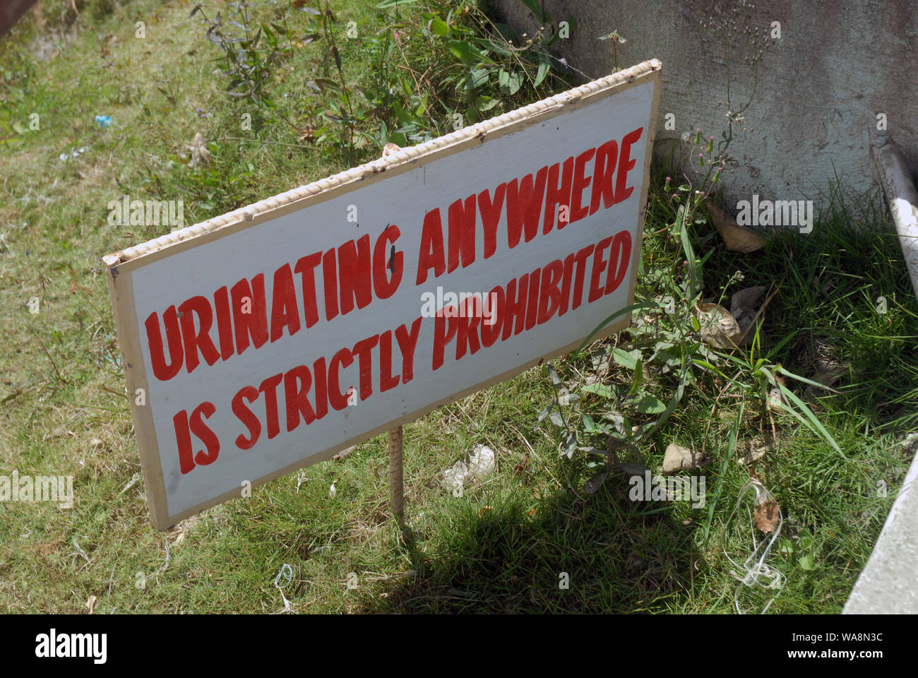 Urinating Sign at Look out at Chocolate Hills Complex, Carmen, Bohol ...