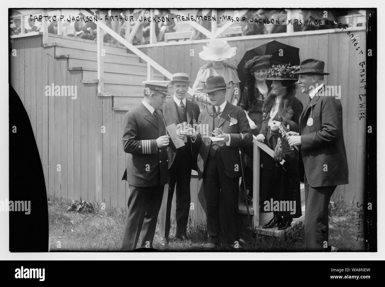 Capt. O.P. Jackson, Arthur Jackson, Rene Moen, Mrs. O.P. Jackson, Mrs ...