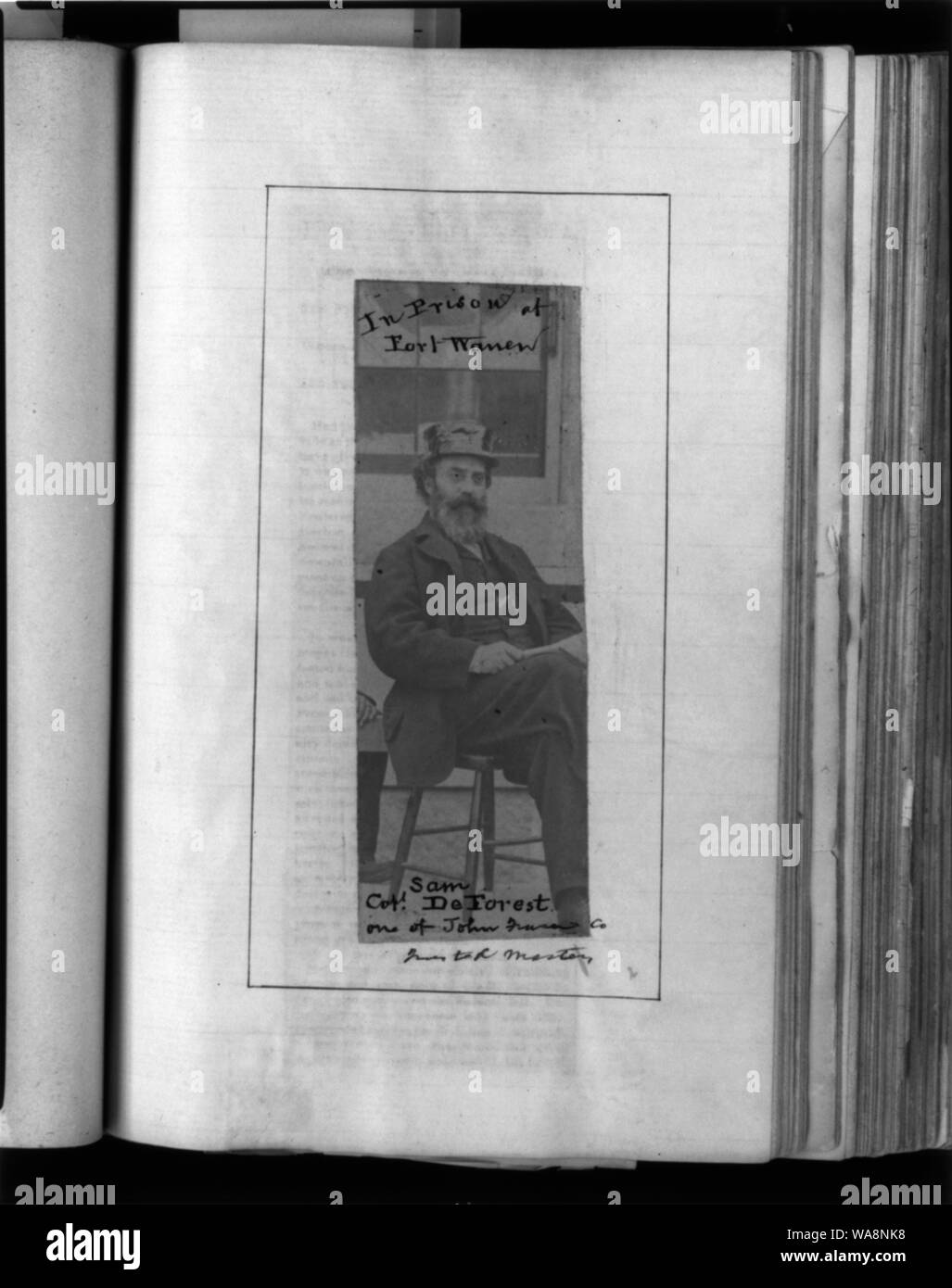 Capt. Sam DeForest, three-quarters length, seated, facing right, in ...