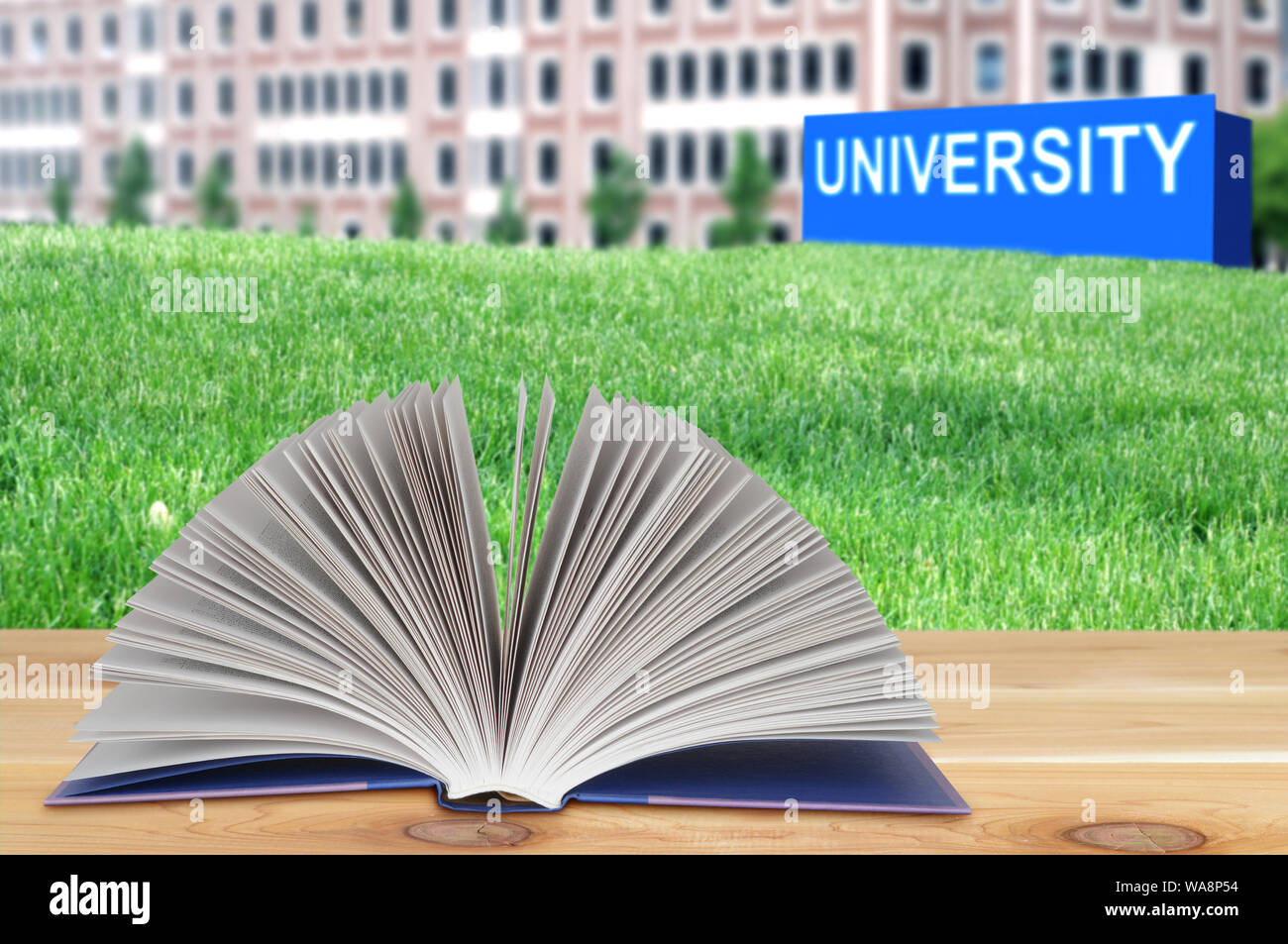concept of higher education: book, campus, university Stock Photo - Alamy