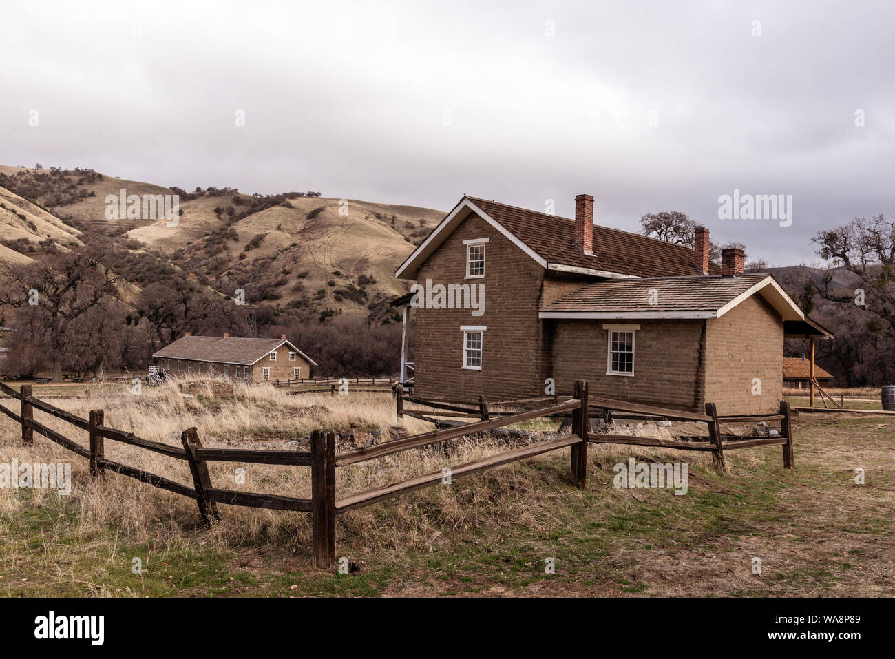 Captain John William Tudor Gardiner's quarters at Fort Tejon, a ...