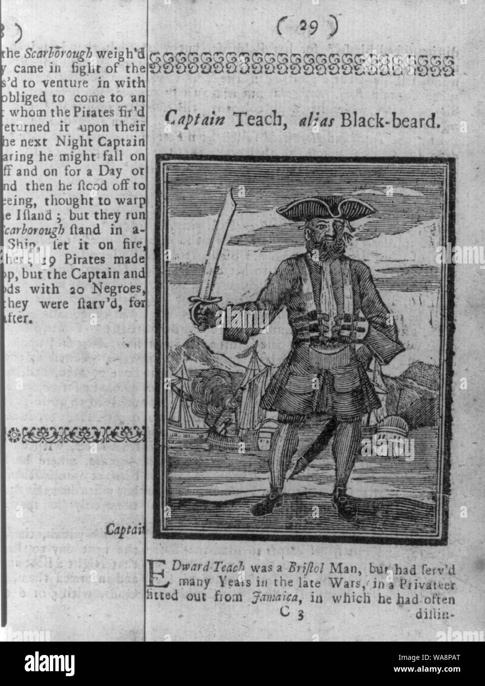 Captain Teach, alias Blackbeard Stock Photo - Alamy