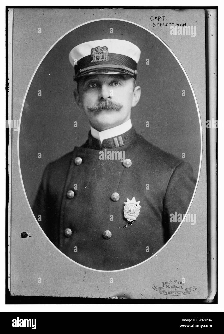 Captain Schlottman Photo by Pach Bros., NY / Pach Bros Stock Photo - Alamy