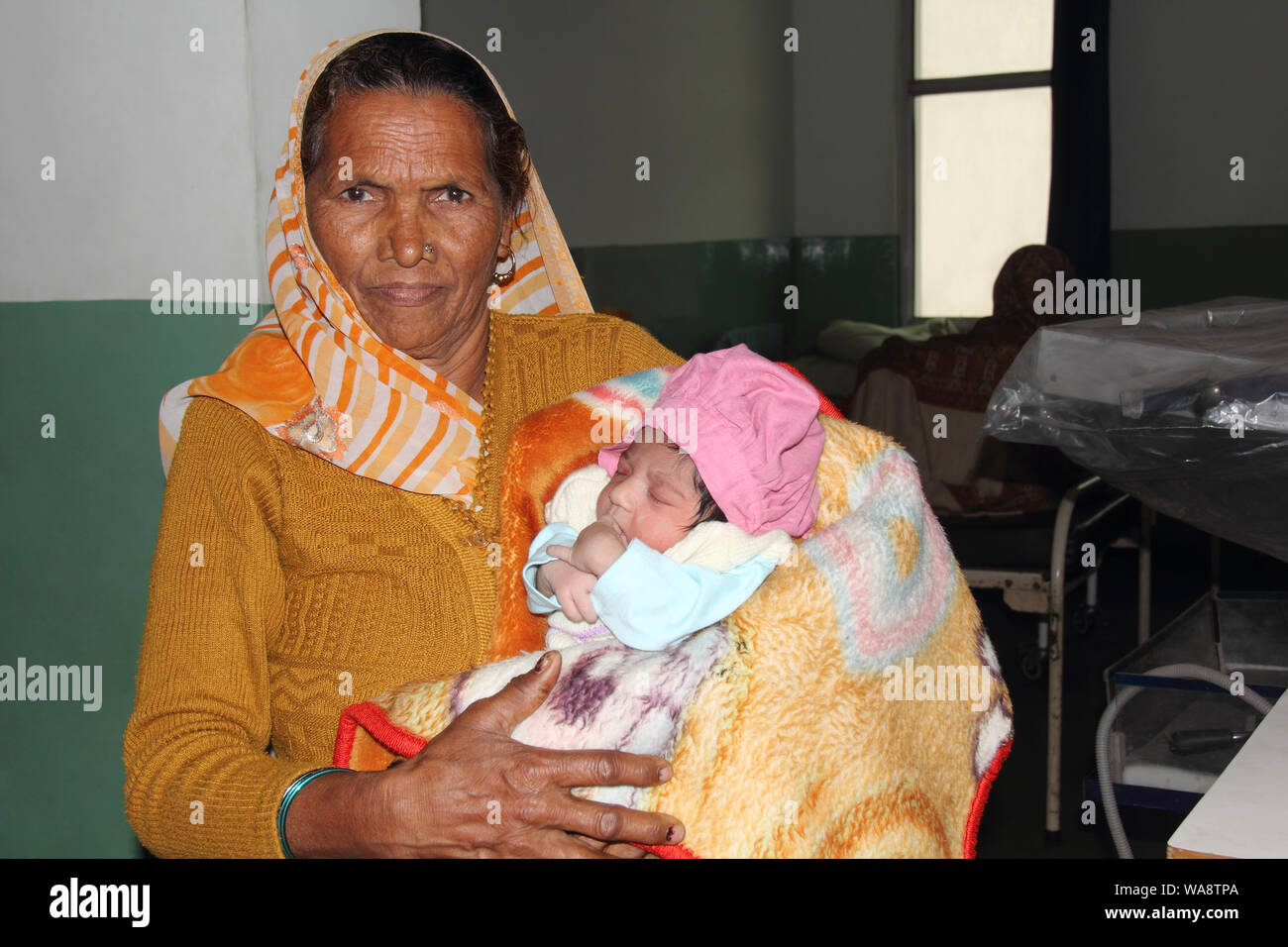 Grandmother with her new born baby Stock Photo - Alamy