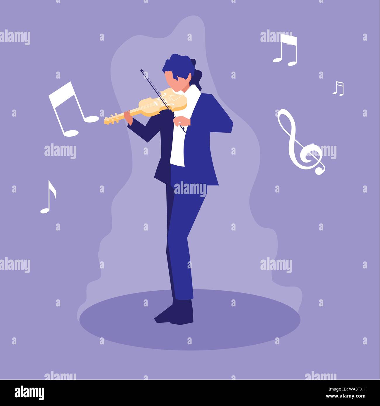 Old man playing fiddle Stock Vector Images - Alamy