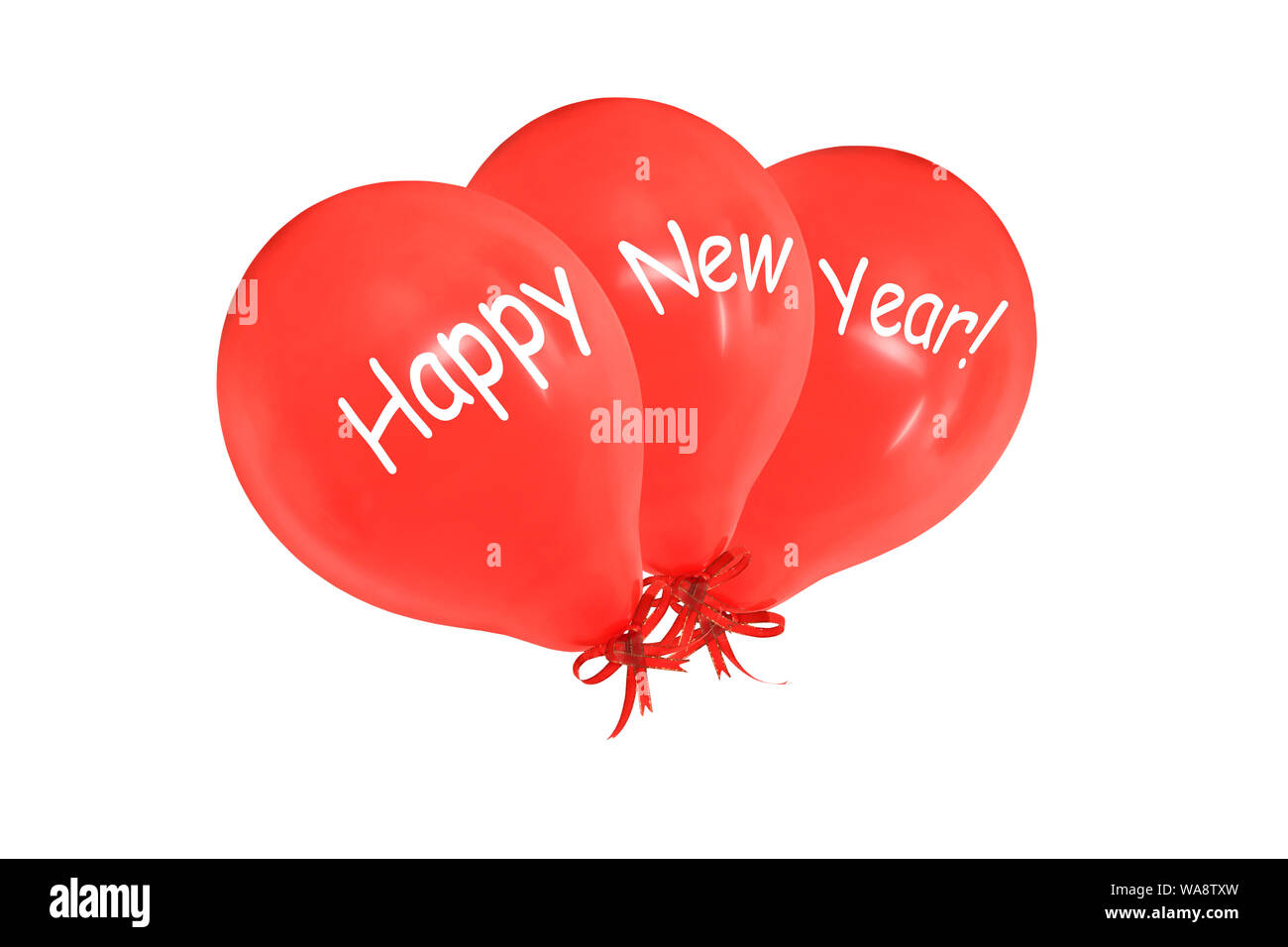 Red balloons happy new year hi-res stock photography and images - Alamy