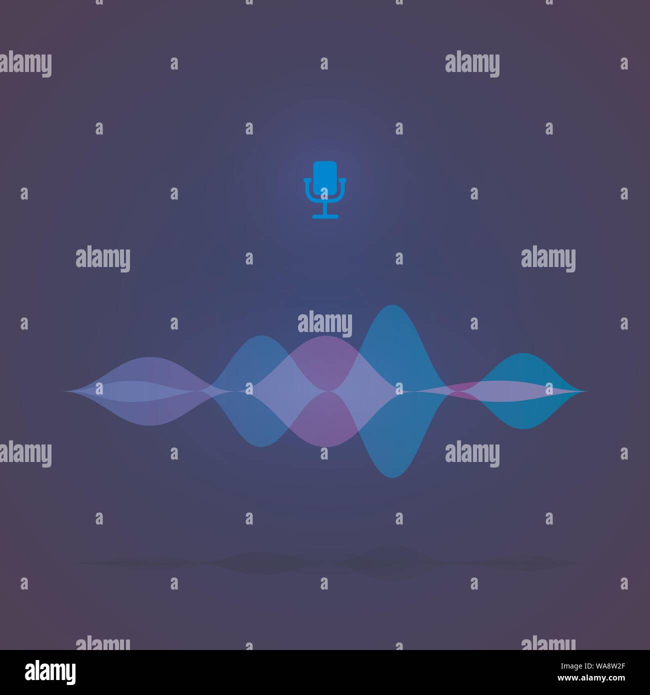 Digital vote interface for application. Display of sound frequency ...