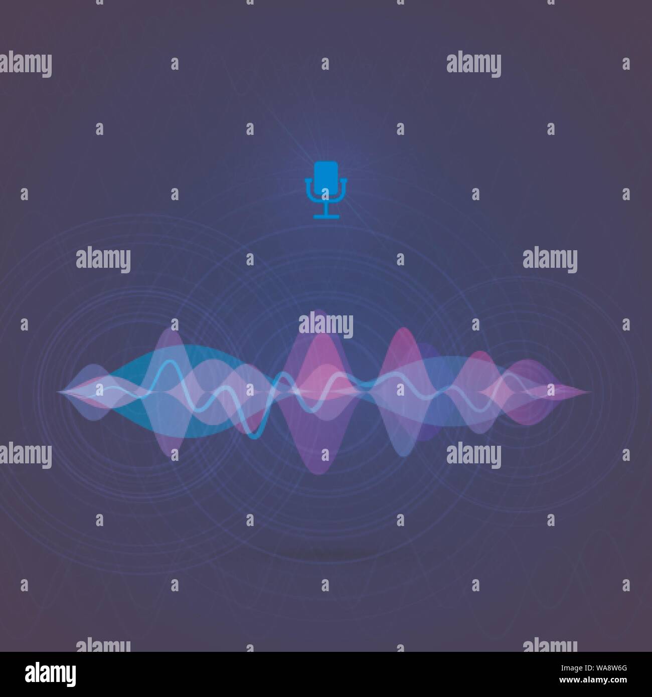 Sound equalizer. Digital vote interface for application. Display of sound frequency. Design of ...