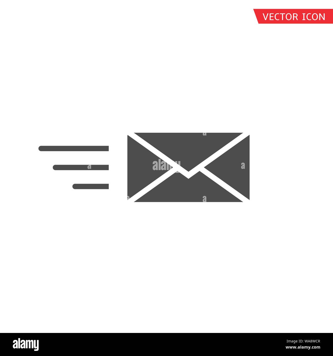 Message icon template. Simple envelope icon, Vector Stock Vector Image ...