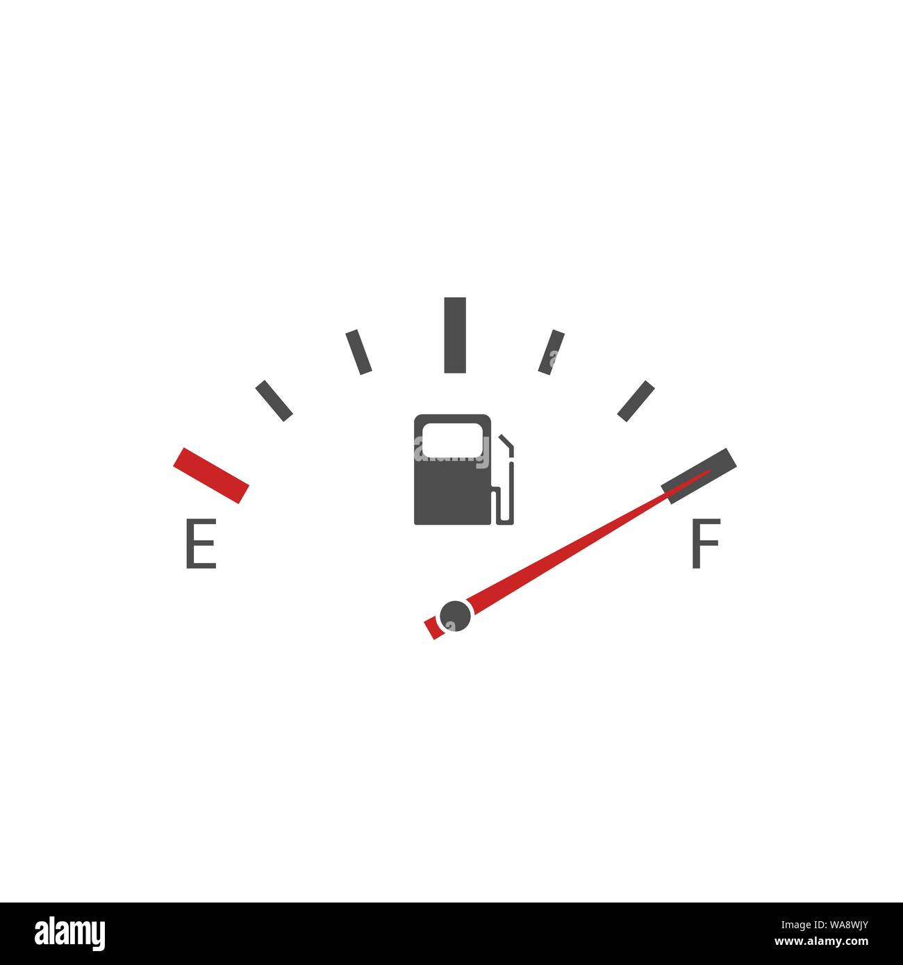 Fuel tank indicator. Full fuel meter, Vector Stock Vector Image & Art ...