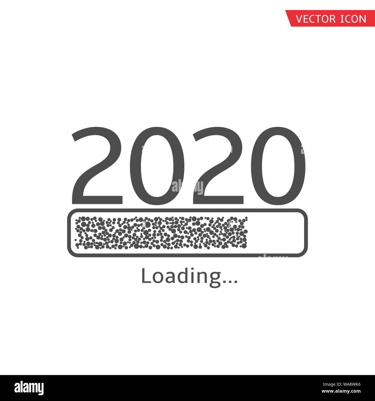2020 loading bar. Merry Christmas and Happy New Year, Loading icon ...