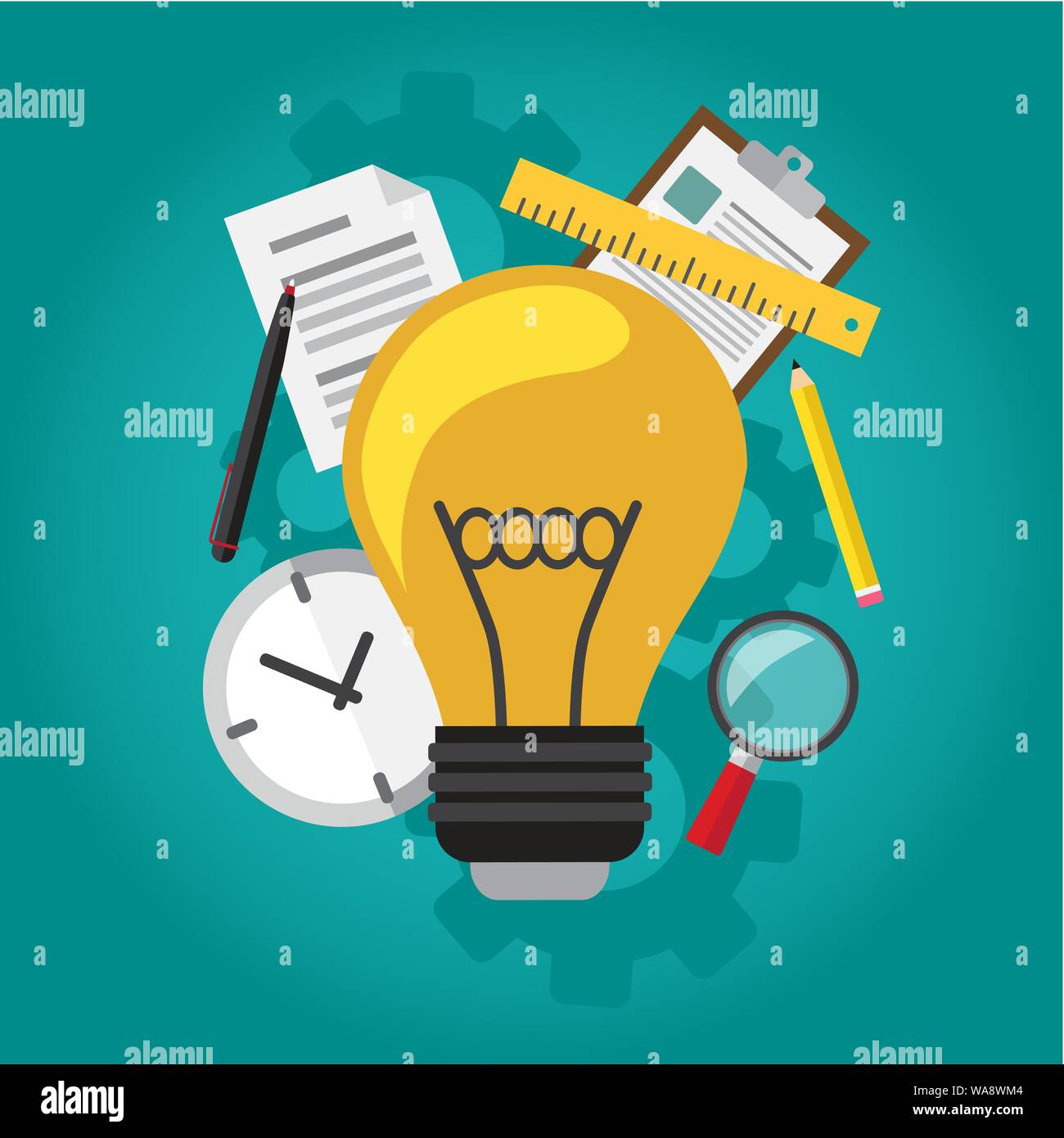 Ideas, creativity and inspiration concept. Vector illustration Stock ...