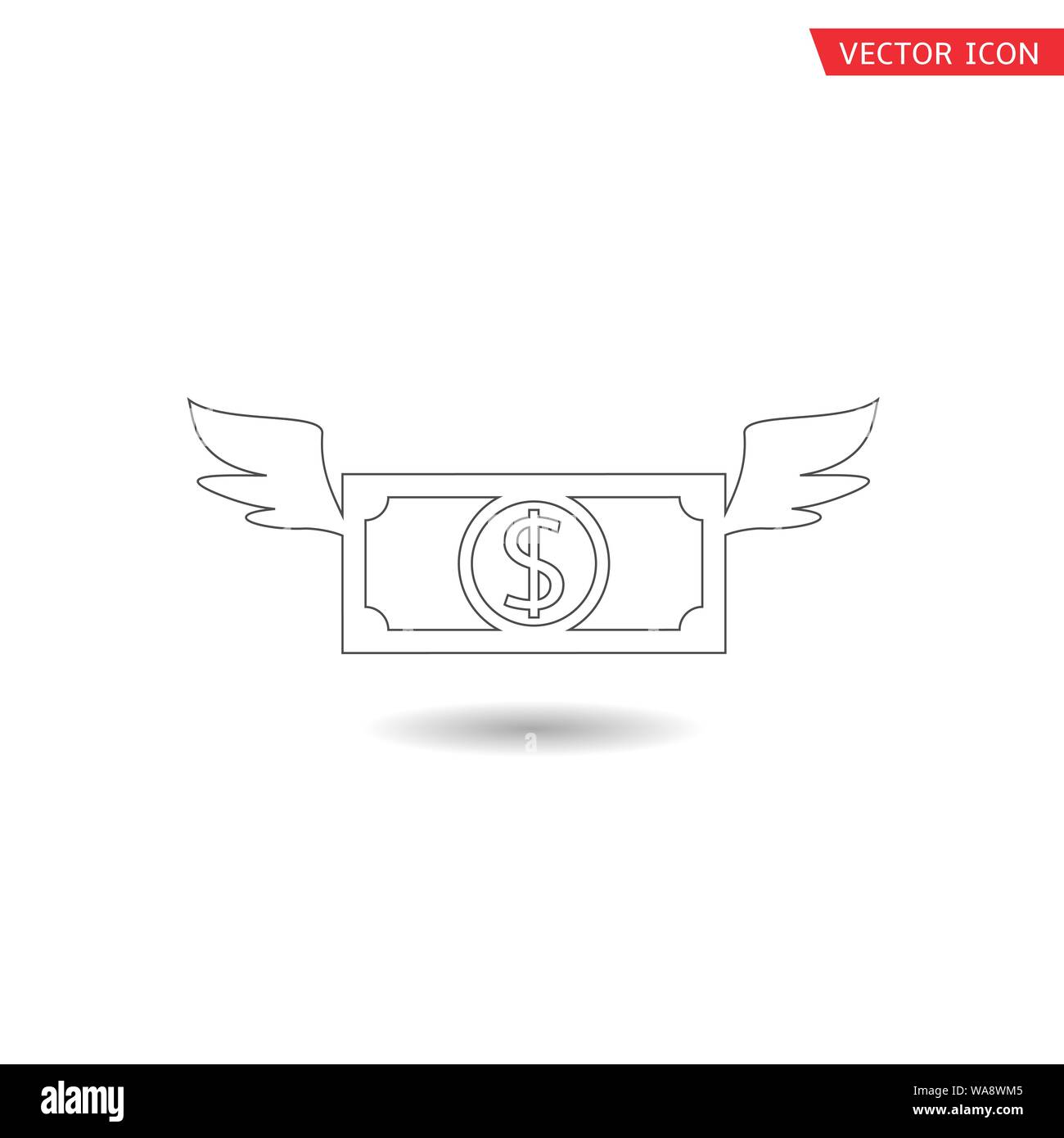 Dollar symbol icon outline Stock Vector Images - Alamy