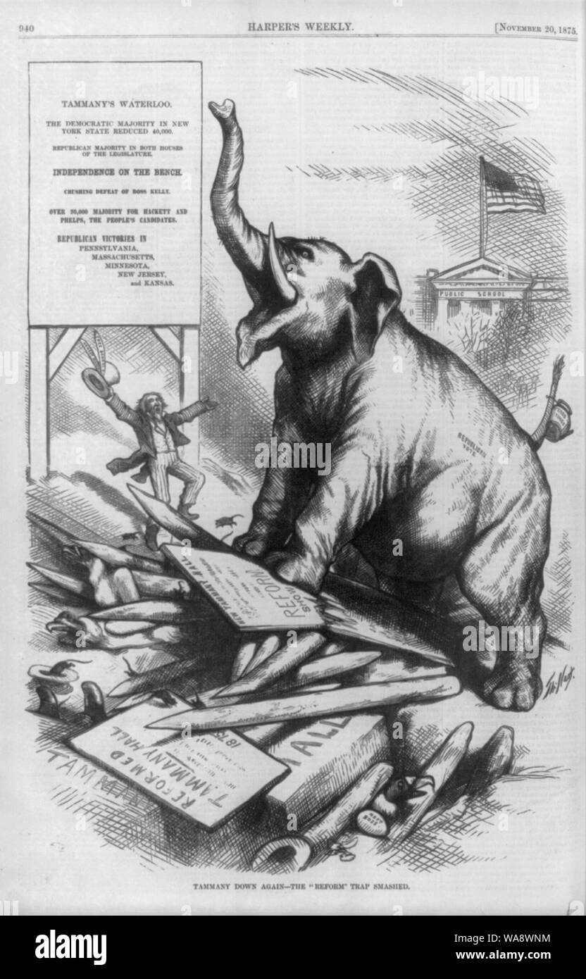 Cartoon tammany hall Black and White Stock Photos & Images - Alamy