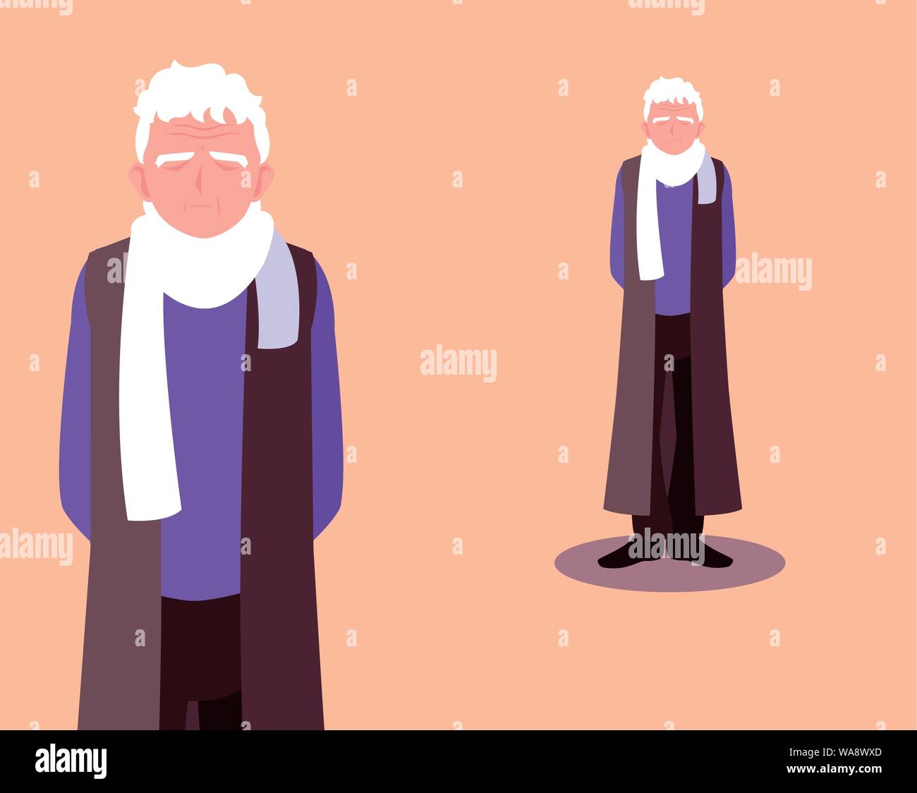 old man elder elderly adult aged vector ilustration Stock Vector Image ...