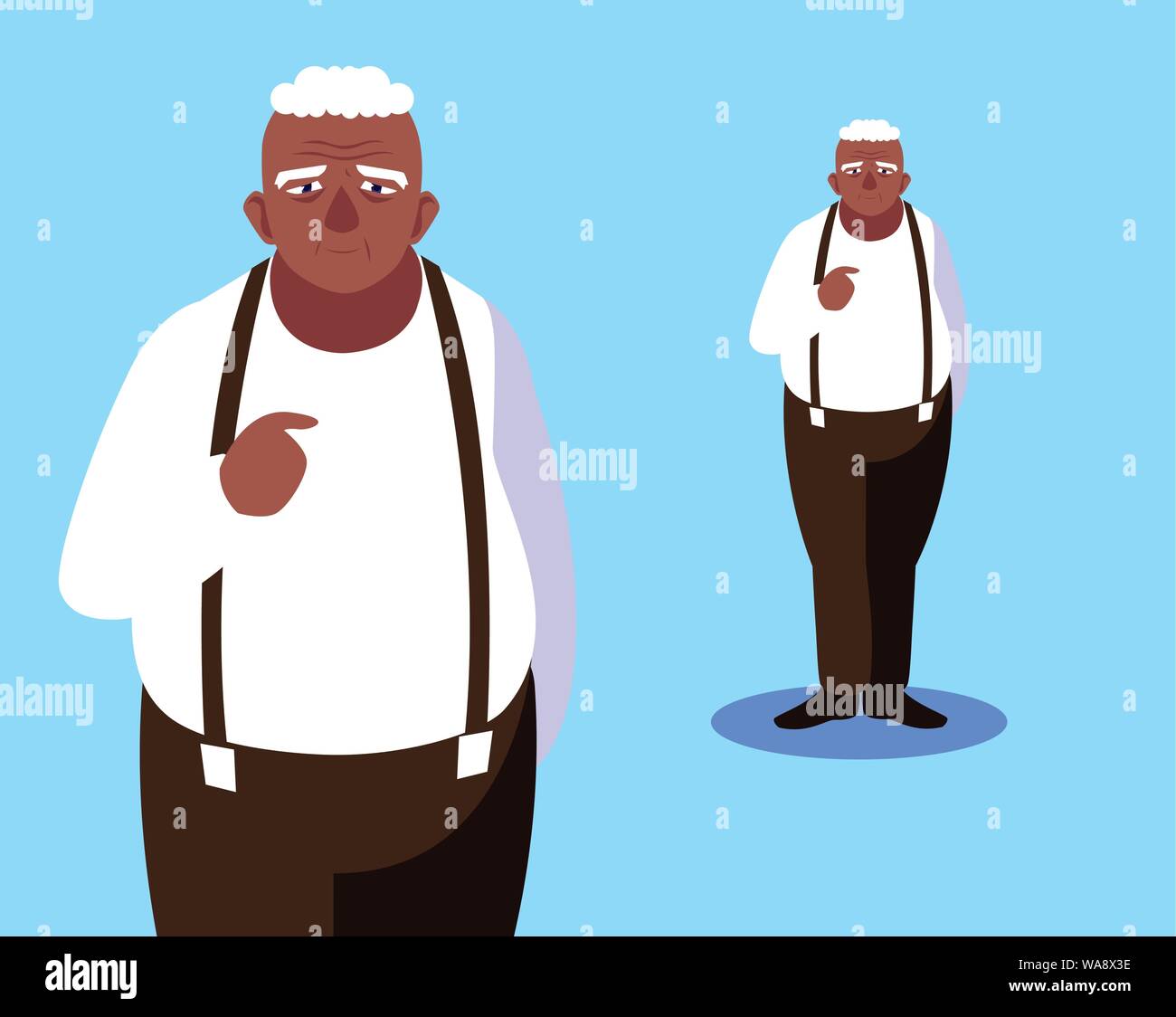 old man elder elderly adult aged vector ilustration Stock Vector Image ...