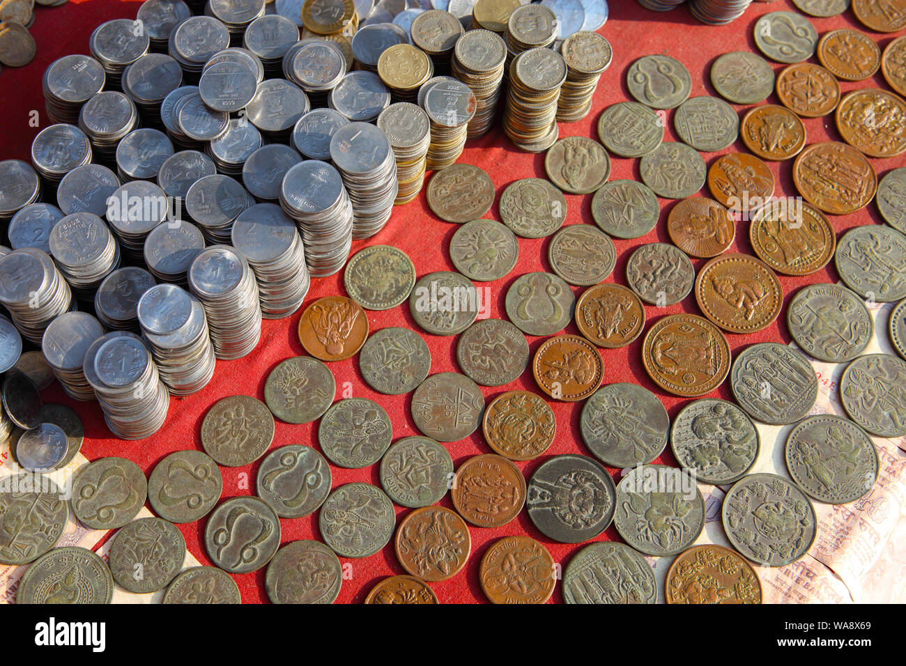 Collection of antique coins Stock Photo - Alamy