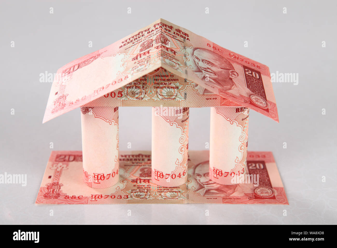Model home made of Indian paper currency Stock Photo - Alamy