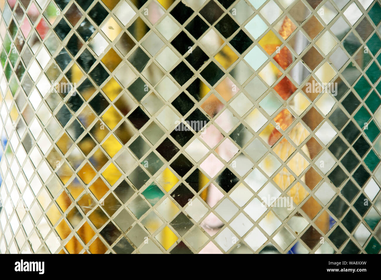 wall glass mosaic reflection of color Stock Photo - Alamy
