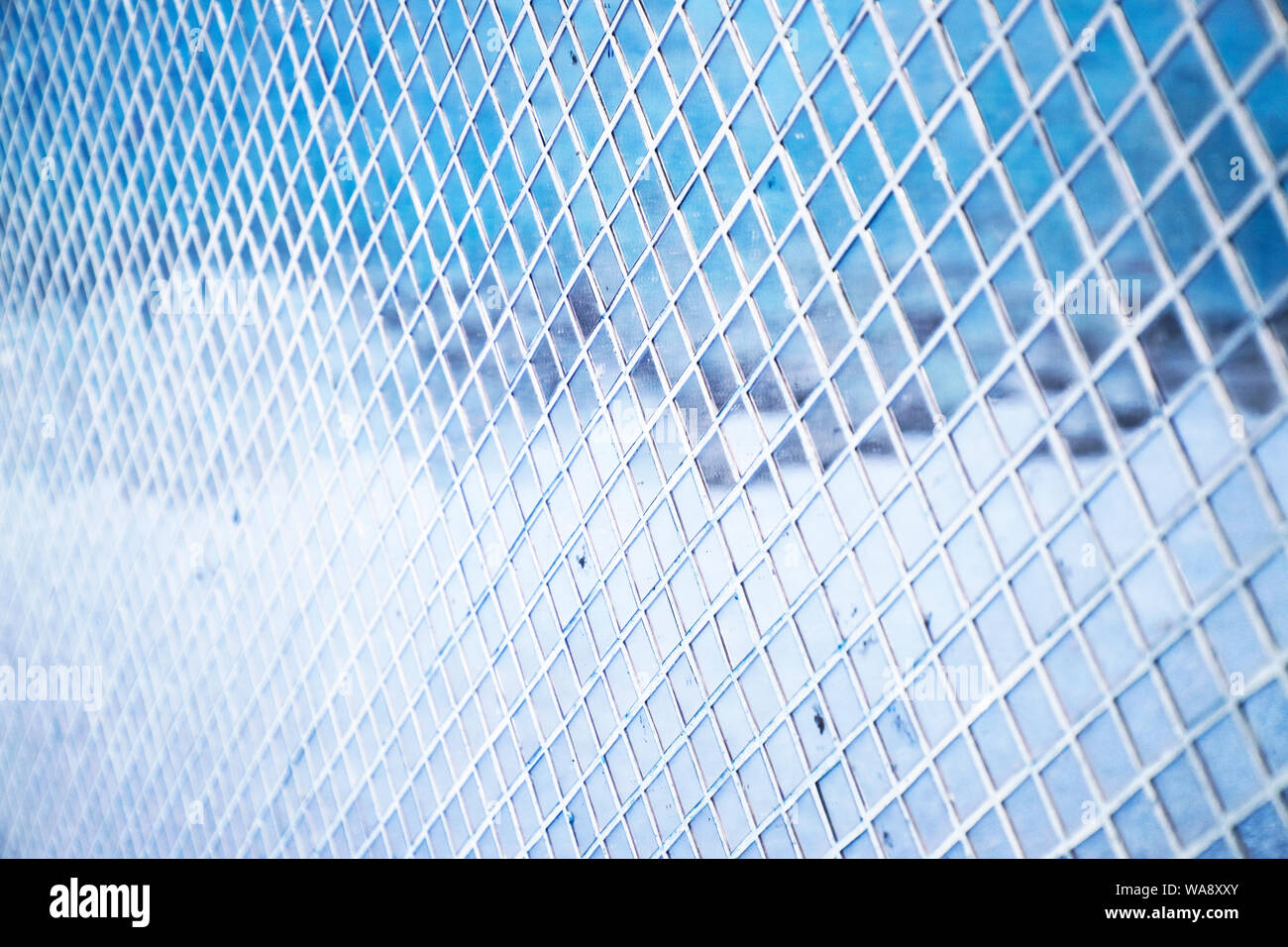 wall glass mosaic reflection of sky and cloud Stock Photo - Alamy