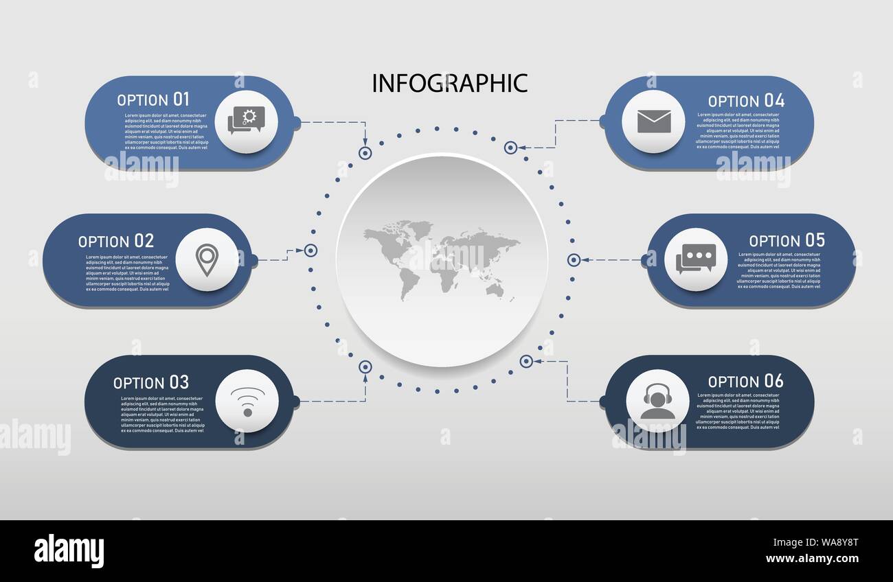 Business data visualization. Process chart. Abstract elements of graph ...
