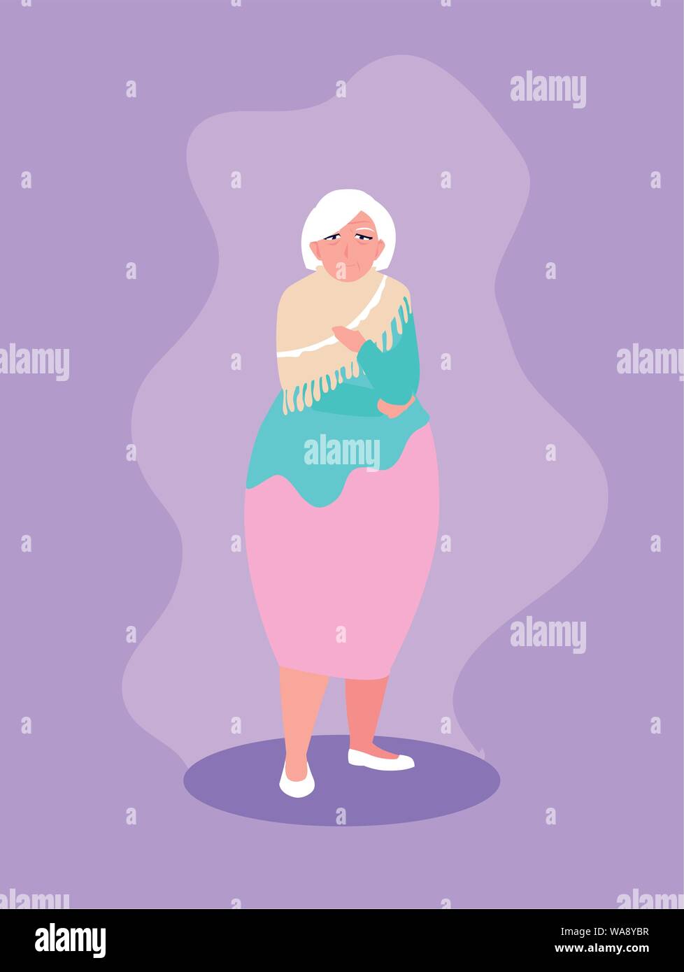 fat old woman avatar character vector illustration design Stock Vector ...