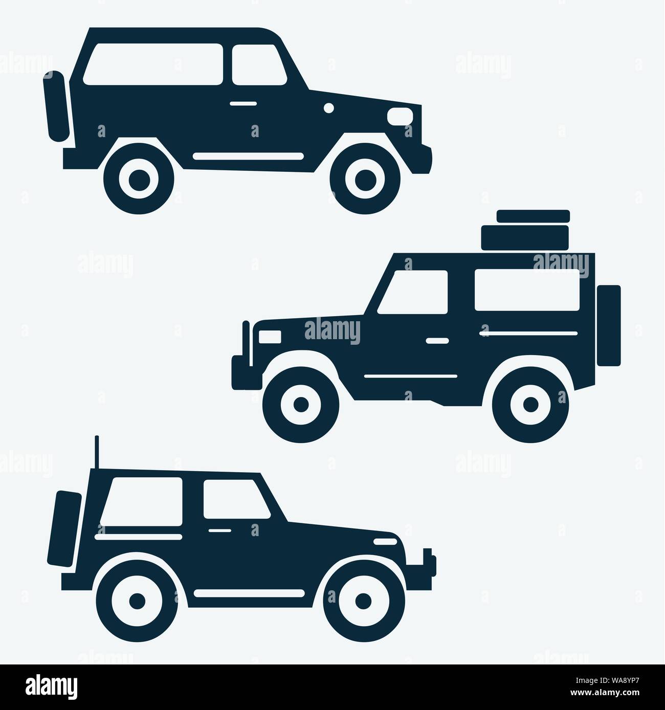 Black offroad car Stock Vector Images - Alamy