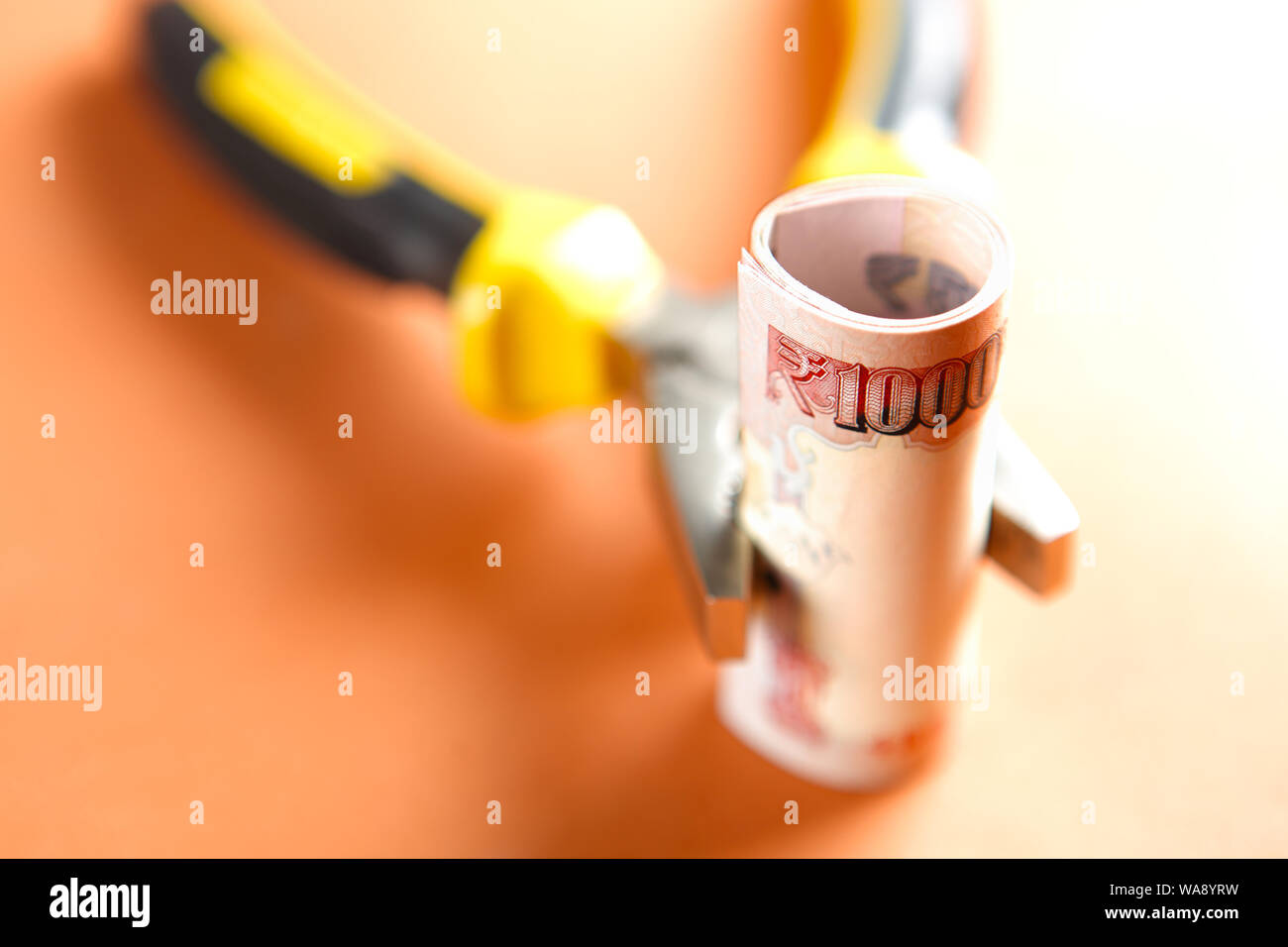 Roll indian currency rupee notes hi-res stock photography and images ...