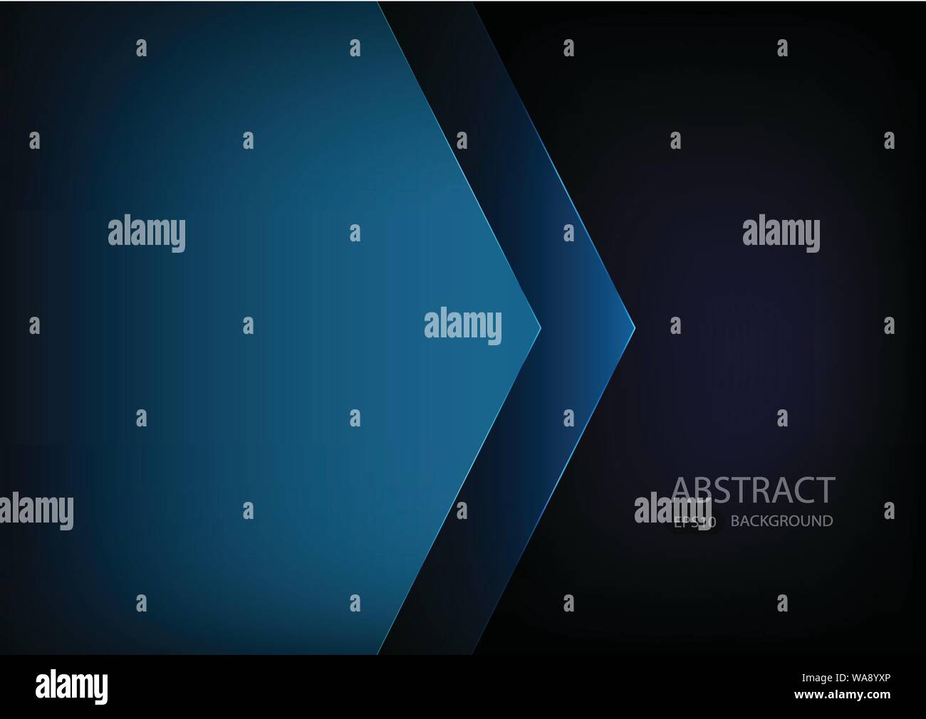 Blue angle arrow overlap vector background on space for text and ...