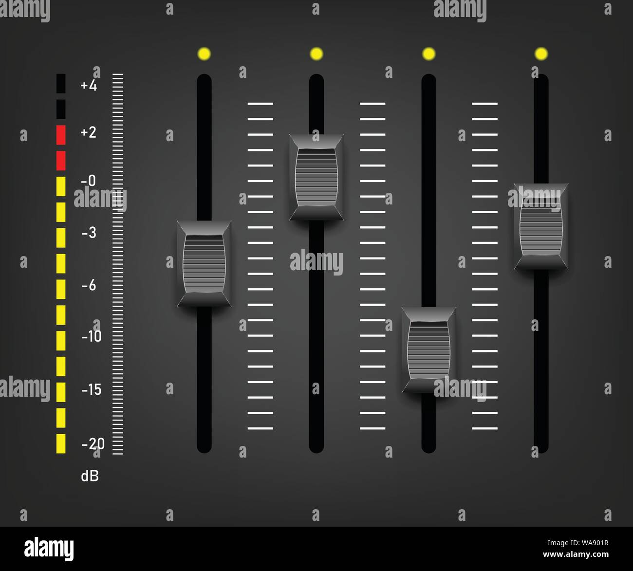 Sound mixer controller. Vector sound mixer Stock Vector Image & Art - Alamy