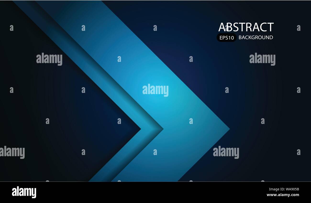 Blue Triangle Arrow Corner Overlap Layer For Design Vector Background Stock Vector Image And Art