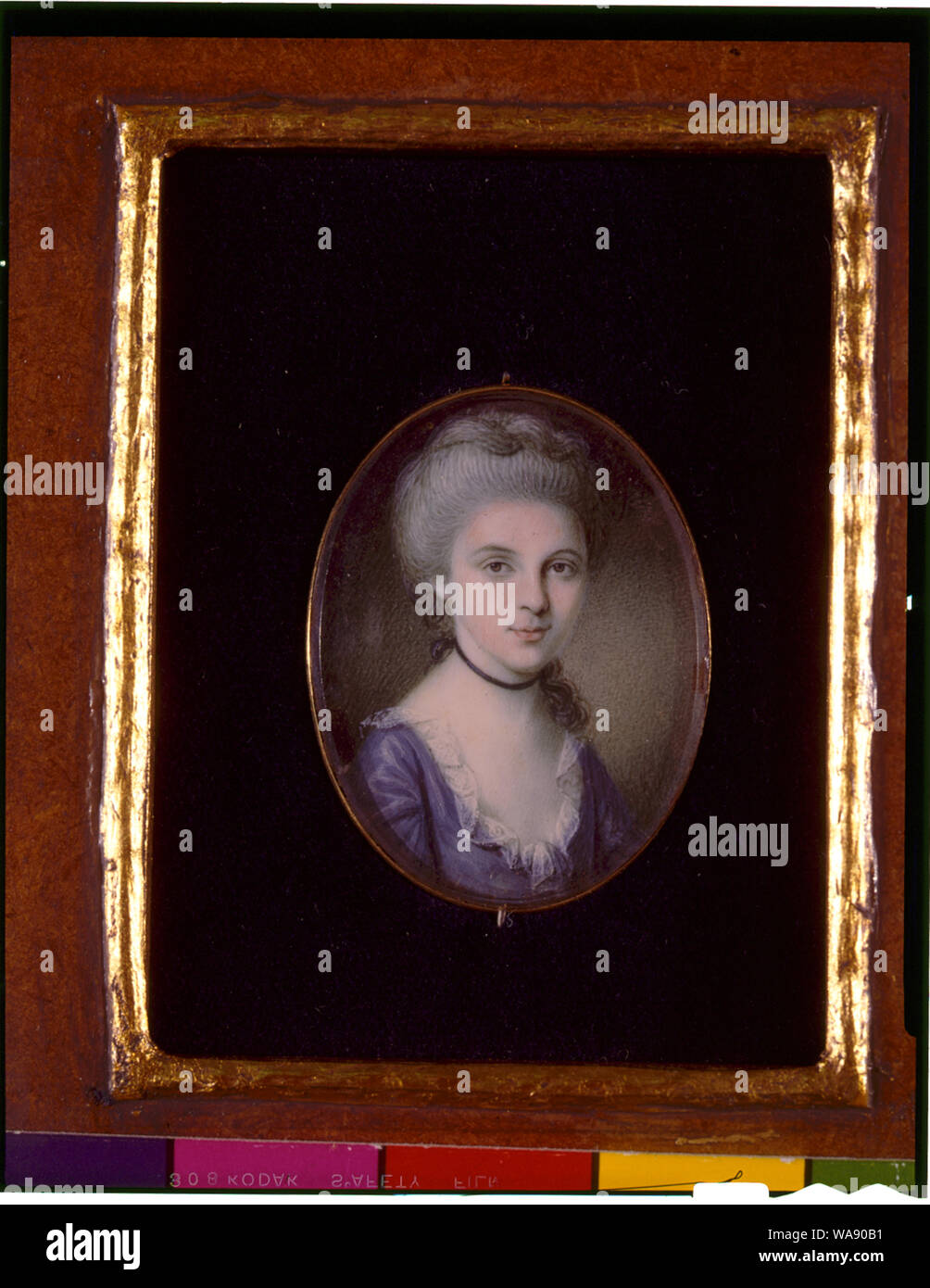 Catherine Kitty Floyd, bust portrait miniature, facing slightly right ...