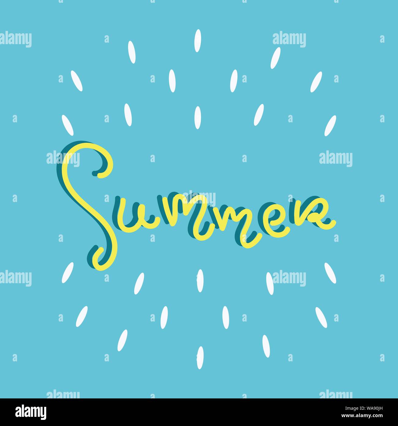 Summer fun font text in cute letters. Inspirational phrase for ...