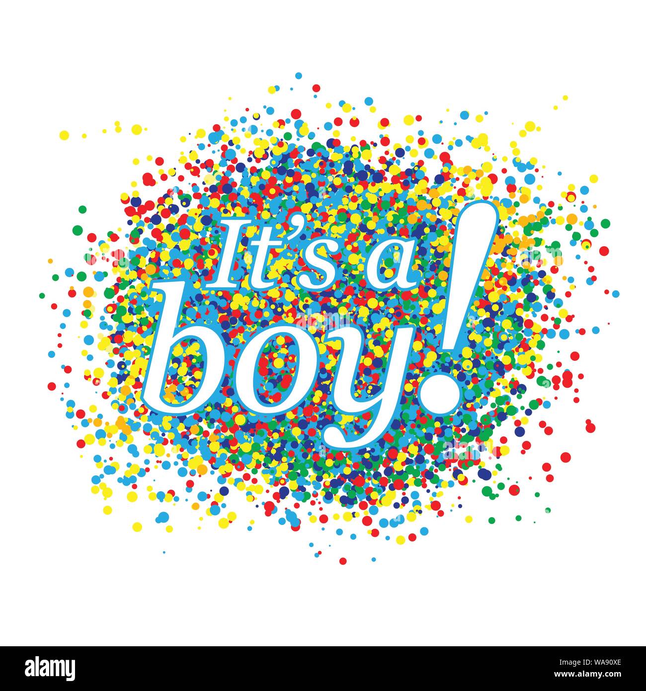 Its a boy confetti decoration. Family celebration decor ...
