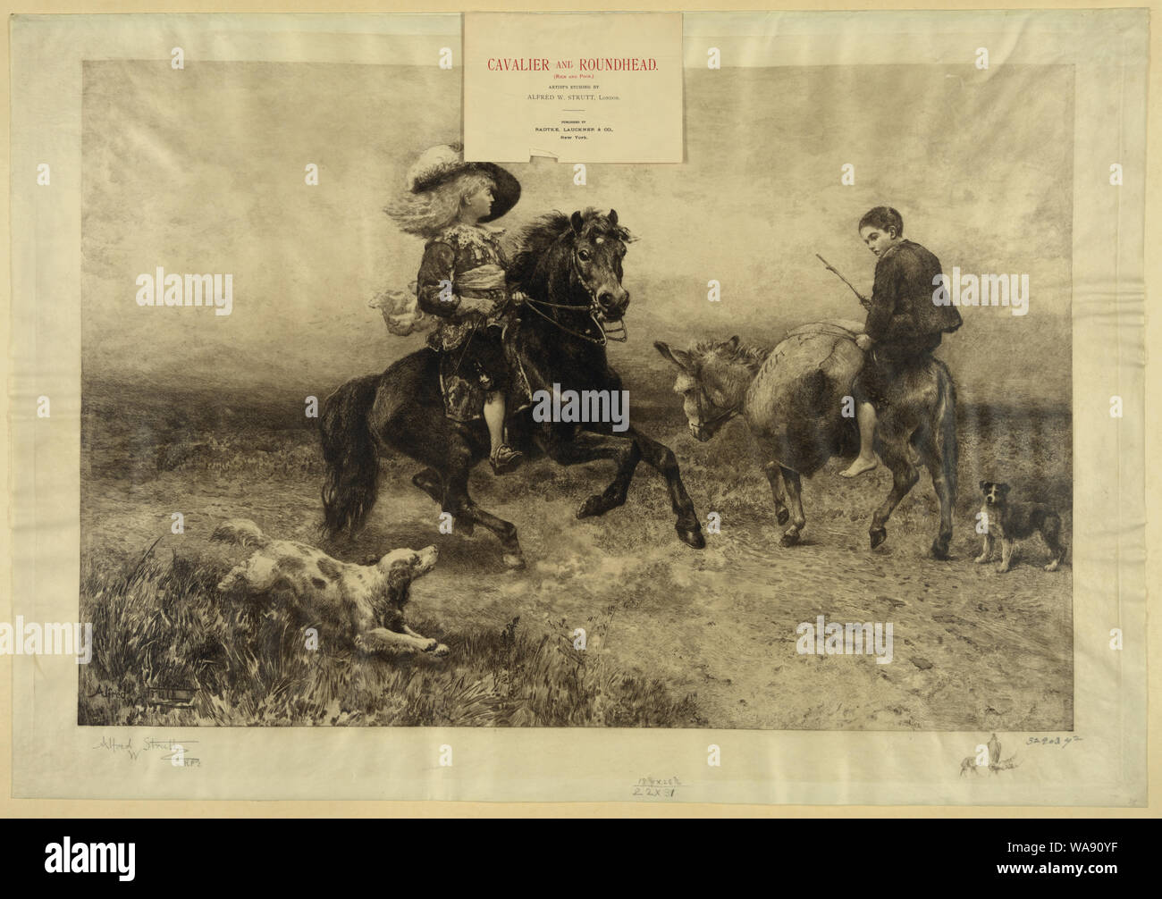 Cavalier and Roundhead (rich and poor) / Alfred W. Strutt Stock Photo ...