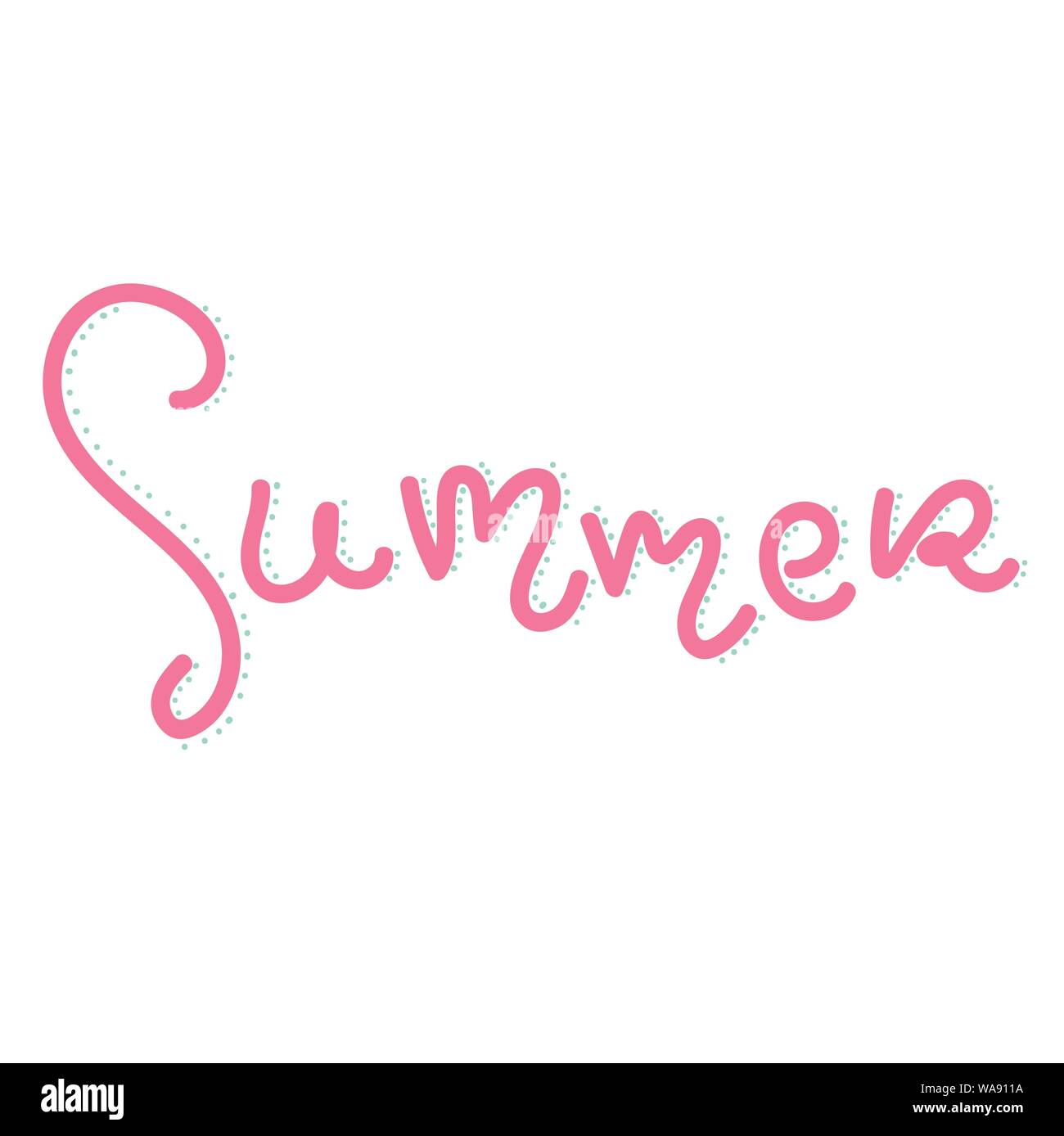 Summer fun font text in cute letters. Inspirational phrase for ...
