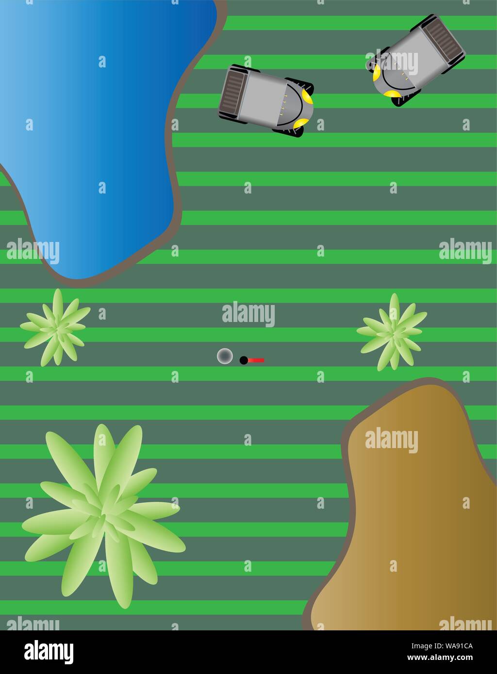 top view of golf field vector Stock Vector Image & Art - Alamy