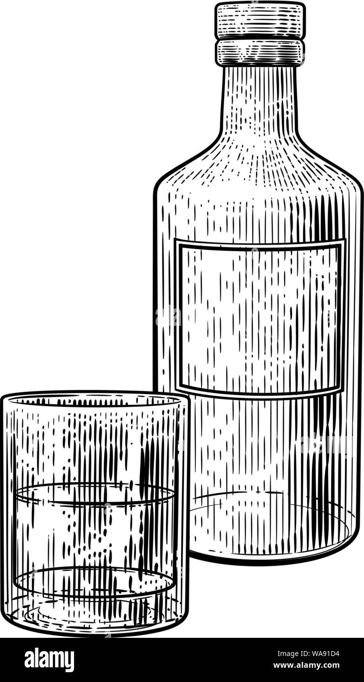 Alcohol drinks in bottle Black and White Stock Photos & Images - Alamy