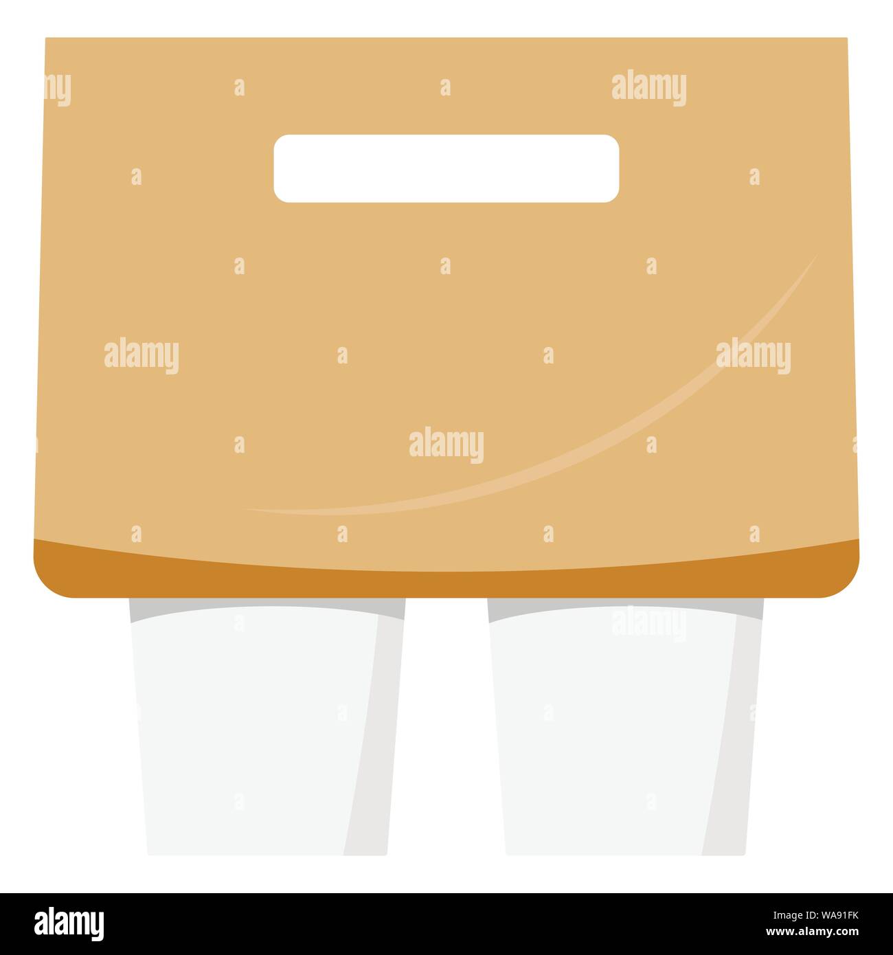 Hot beverage cup and holder isolated on white background Vector flat ...